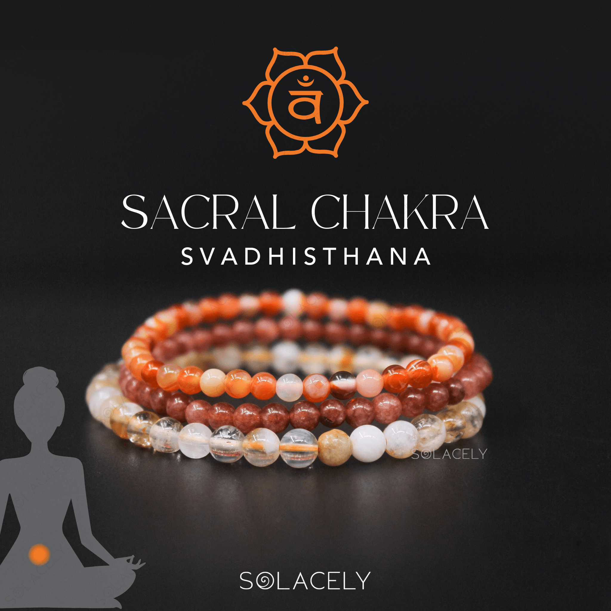 Sacral Chakra Stackable Bracelet Set