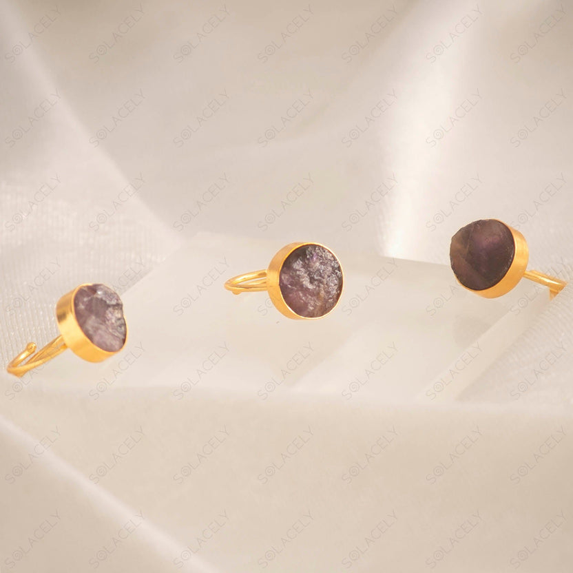 Crystal Rings Made From Natural Crystal Stones - Solacely