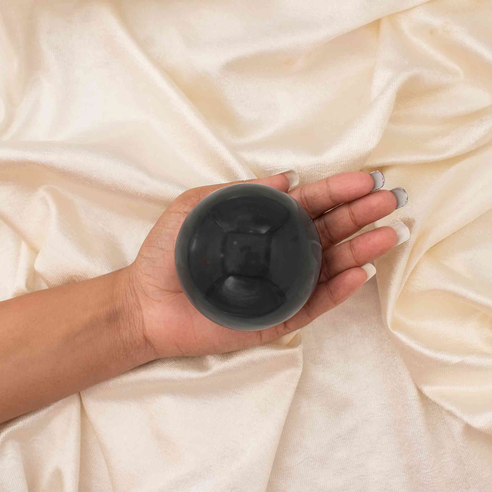 Black Tourmaline Sphere for Energy and Protection - Solacely
