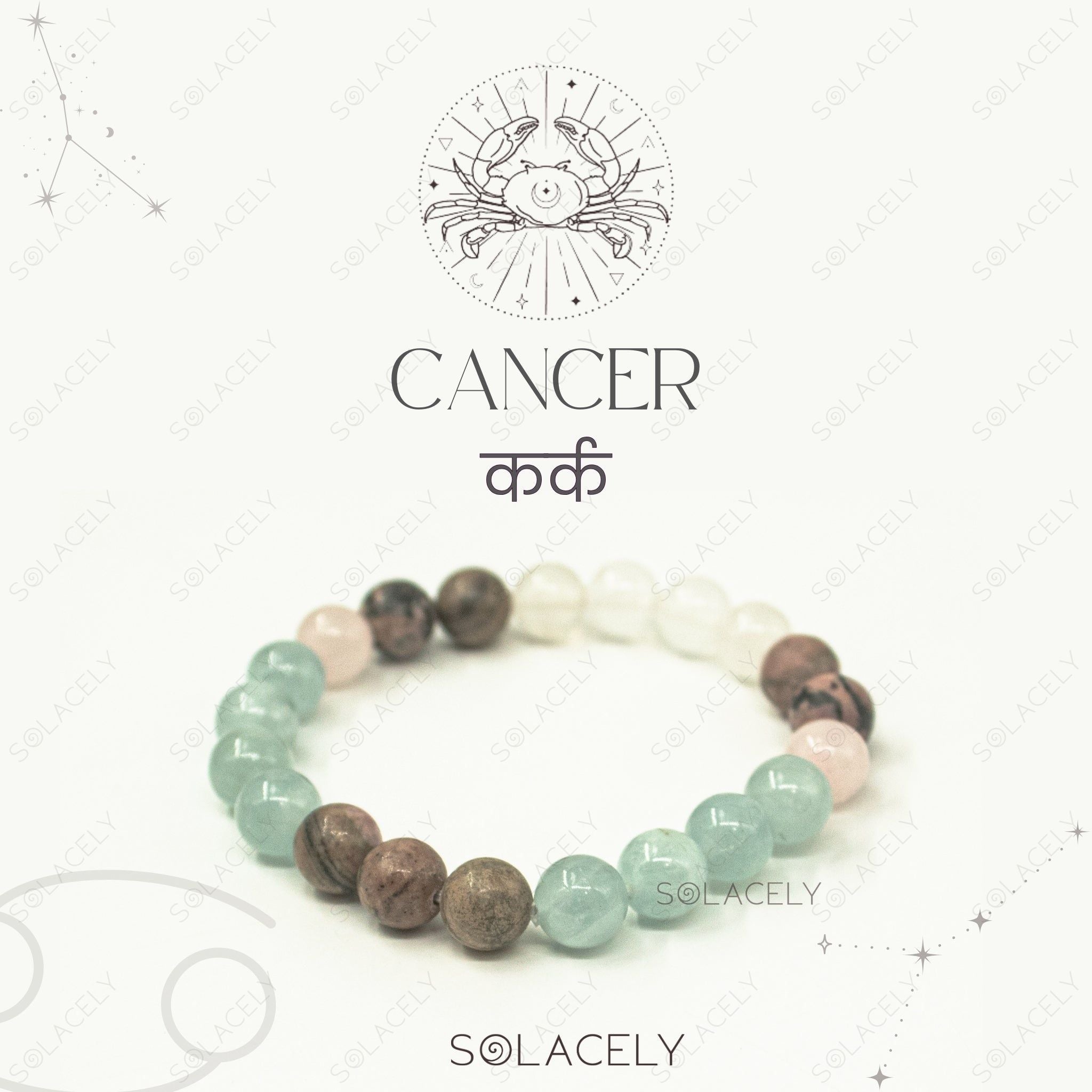 Cancer Crystal Bracelet For Intuitive Protection