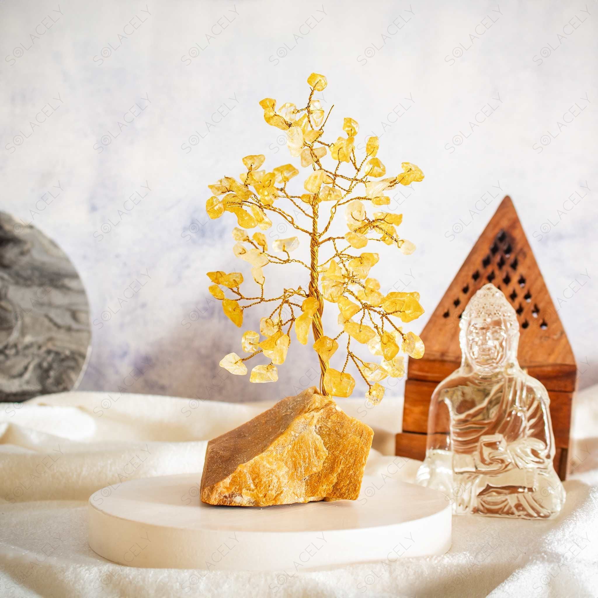 Citrine Tree with Yellow Aventurine Base | Solacely