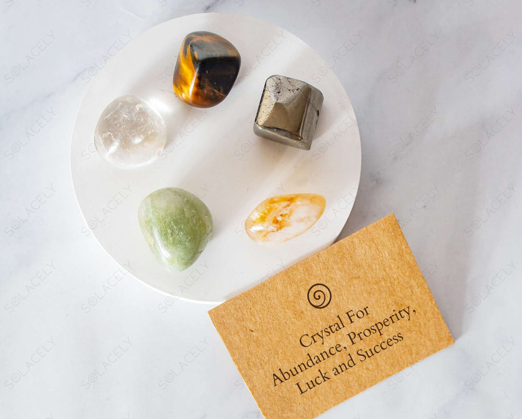 Abundance, Prosperity, Luck, And Wealth Crystals Tumble Pack
