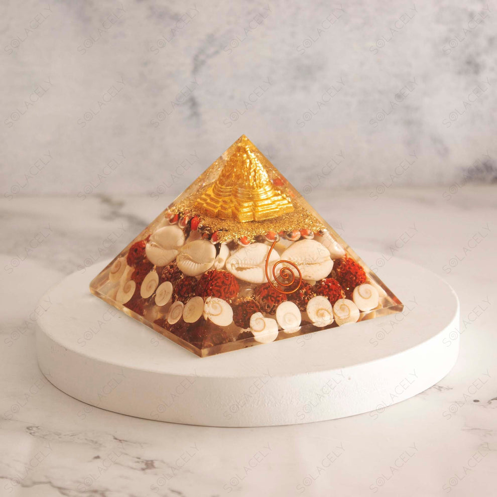 Laxmi Pyramid - Shree Yantra Gomti Chakra Orgone Pyramid