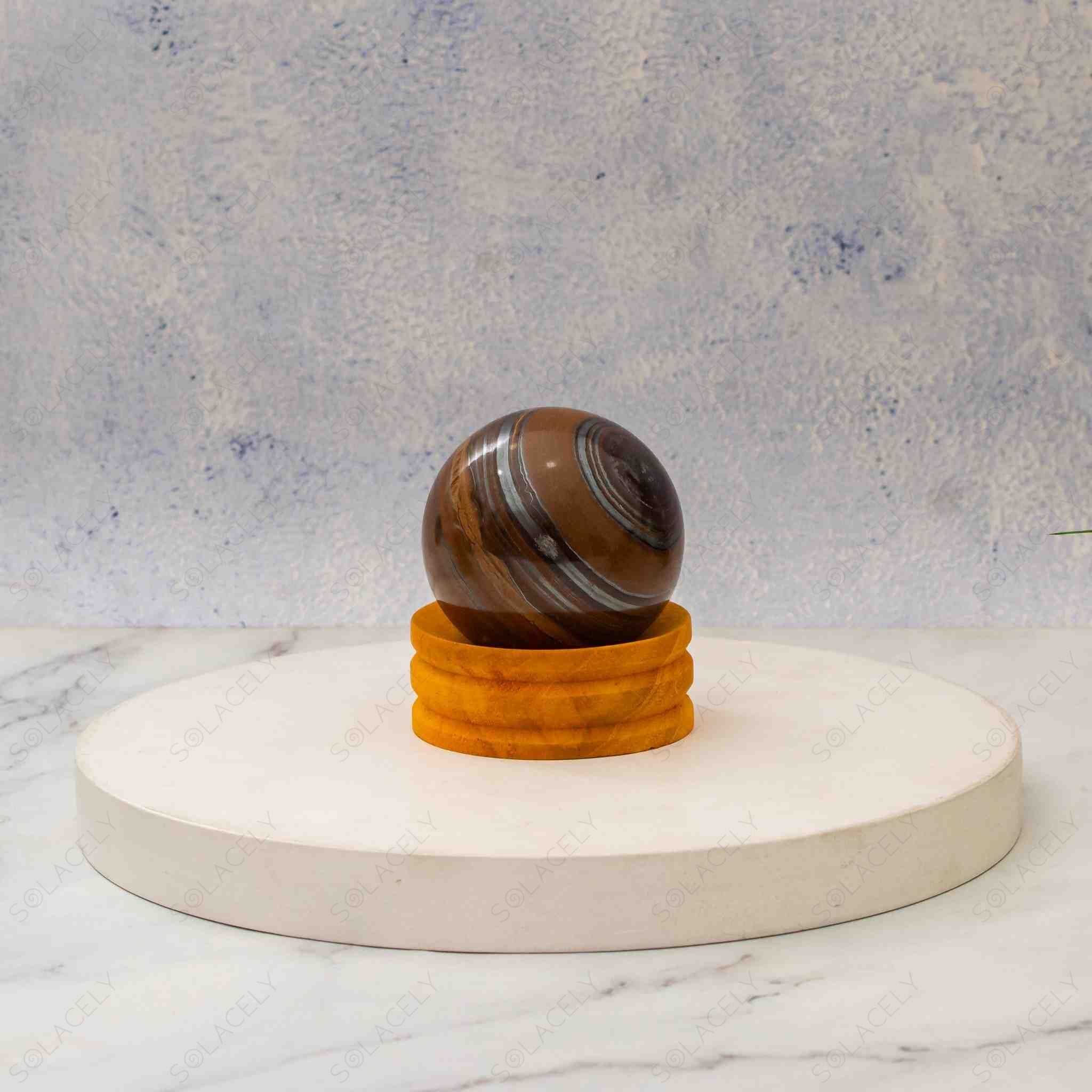 Tigers Eye Sphere for Enhance Energy & Protection - Solacely