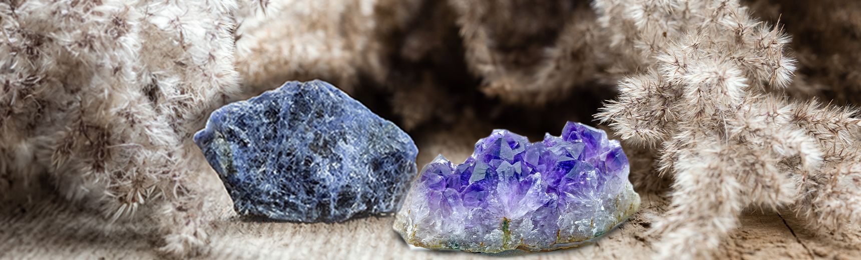 Amethyst and Sodalite Crystal Combination